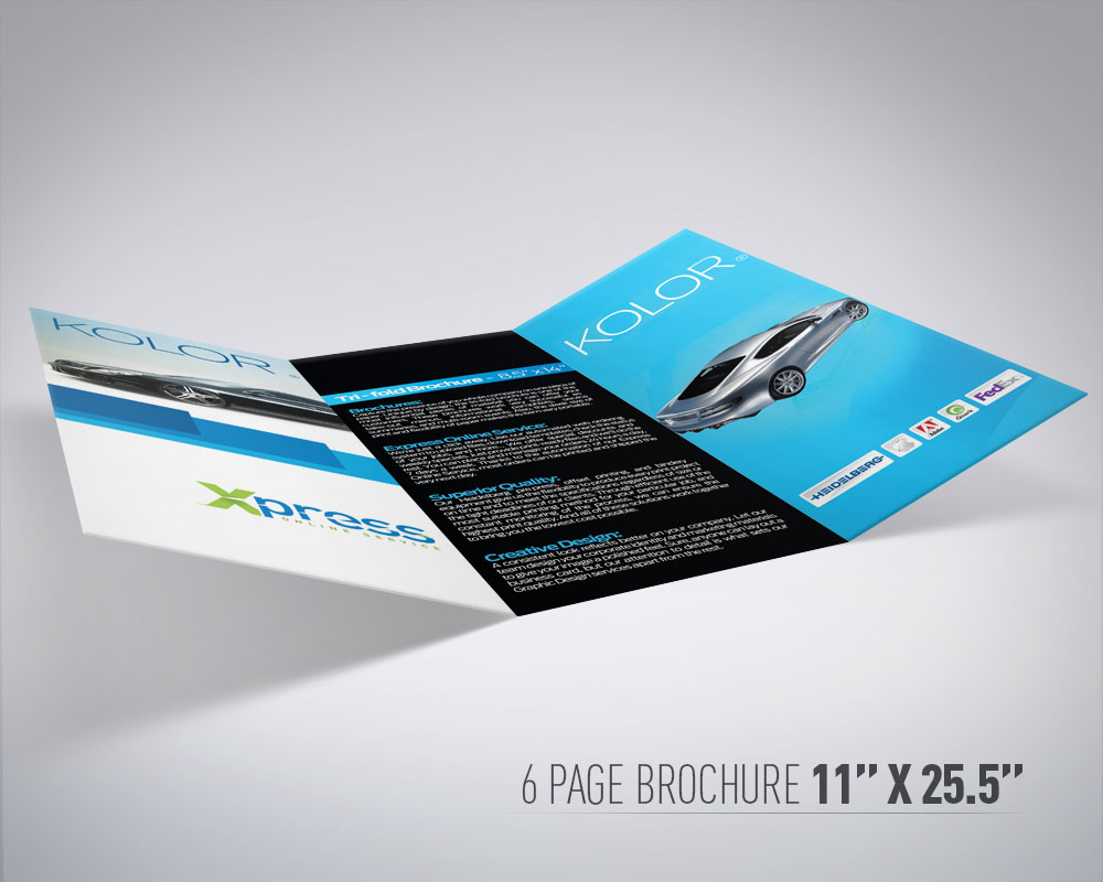 6 Page Folded Brochure 11" x 25.5"